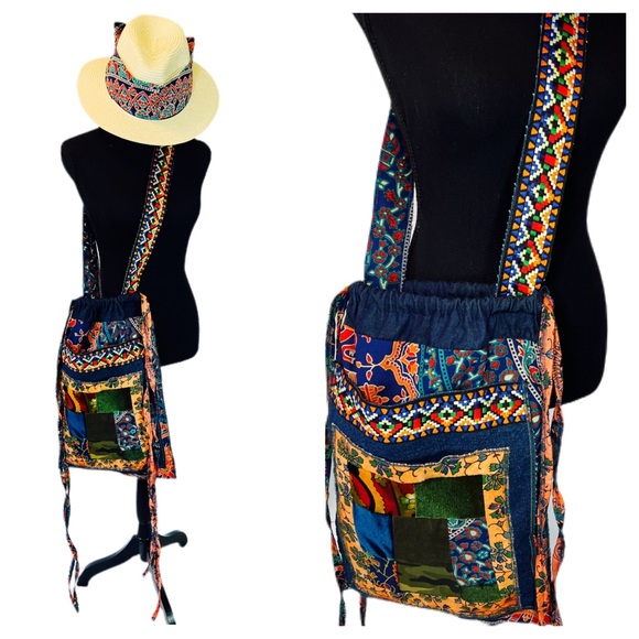 Hand Crafted | Bags | Patchwork Crossbody Boho Bag Unisex | Poshmark